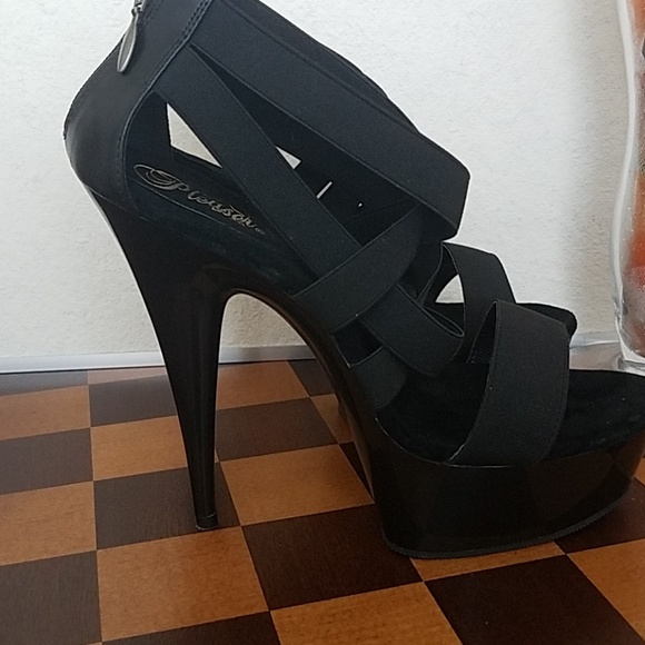 Pleaser | Shoes | Nwot Black Platform Shoes | Poshmark
